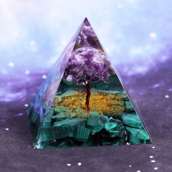 handmade tree of life orgone pyramid healing crystals-Handmade Tree Of ...
